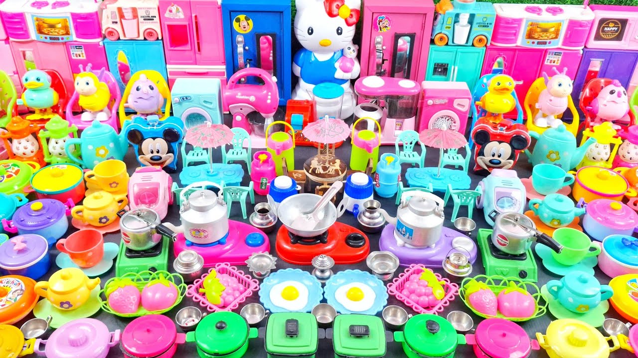 7:2 Minutes Satisfying with Unboxing Hello Kitty Tiny Kitchen Set ...