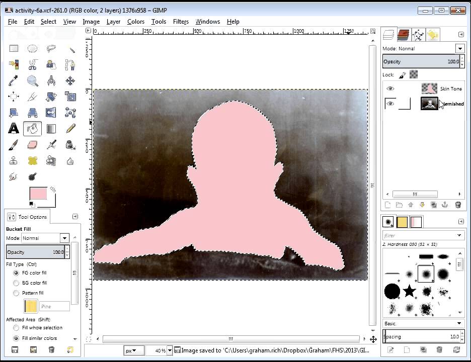 GIMP Activity 6a 01 Lasso And Then Bucket Fill on A New Layer gimp-activity-6a-01-lasso-and-then-bucket-fill-on-a-new-layer