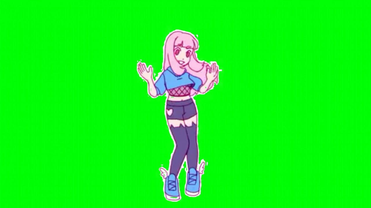 Doll dancing animation for kids green screen video - YouTube