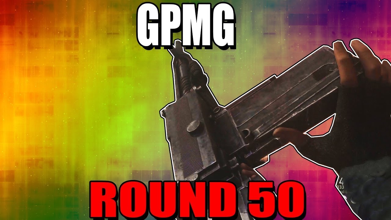 GPMG ON ROUND 50 - CALL OF DUTY WW2 ZOMBIES DARKEST SHORE - YouTube