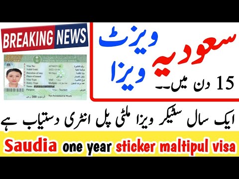 Saudia One year sticker visa | Suadia multiple entry one year visa ...