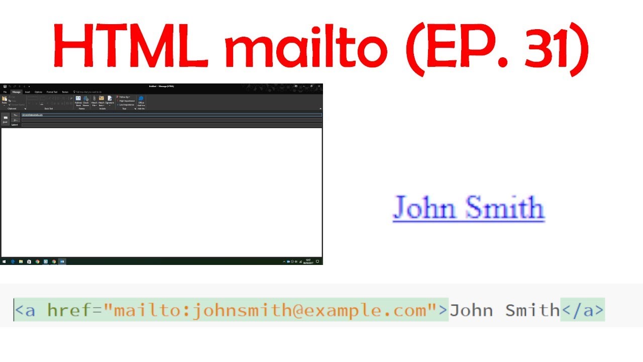 HTML mailto(EP. 31) - Website Development For Beginners - YouTube