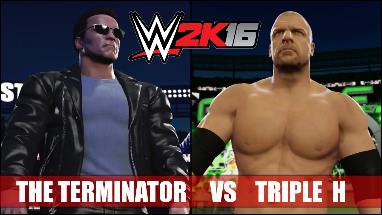 WWE 2K16 (PS4): The Terminator (T2) vs Triple H - Extreme Rules ...