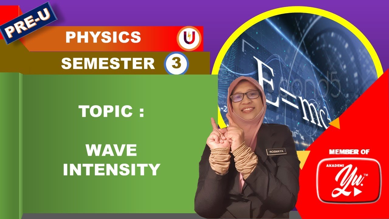PHYSICS STPM SEMESTER 3 : WAVE INTENSITY - YouTube