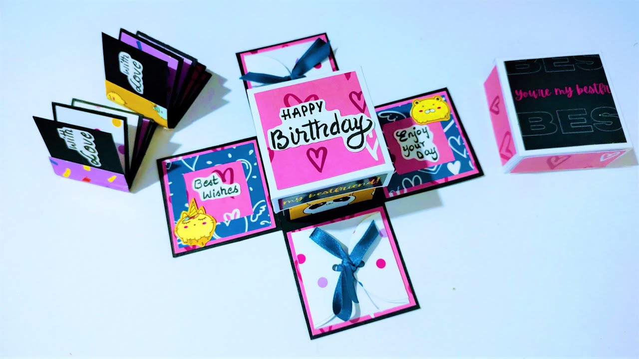 How to Make Beautiful Handmade Explosion Box for Birthday | Explosion ...