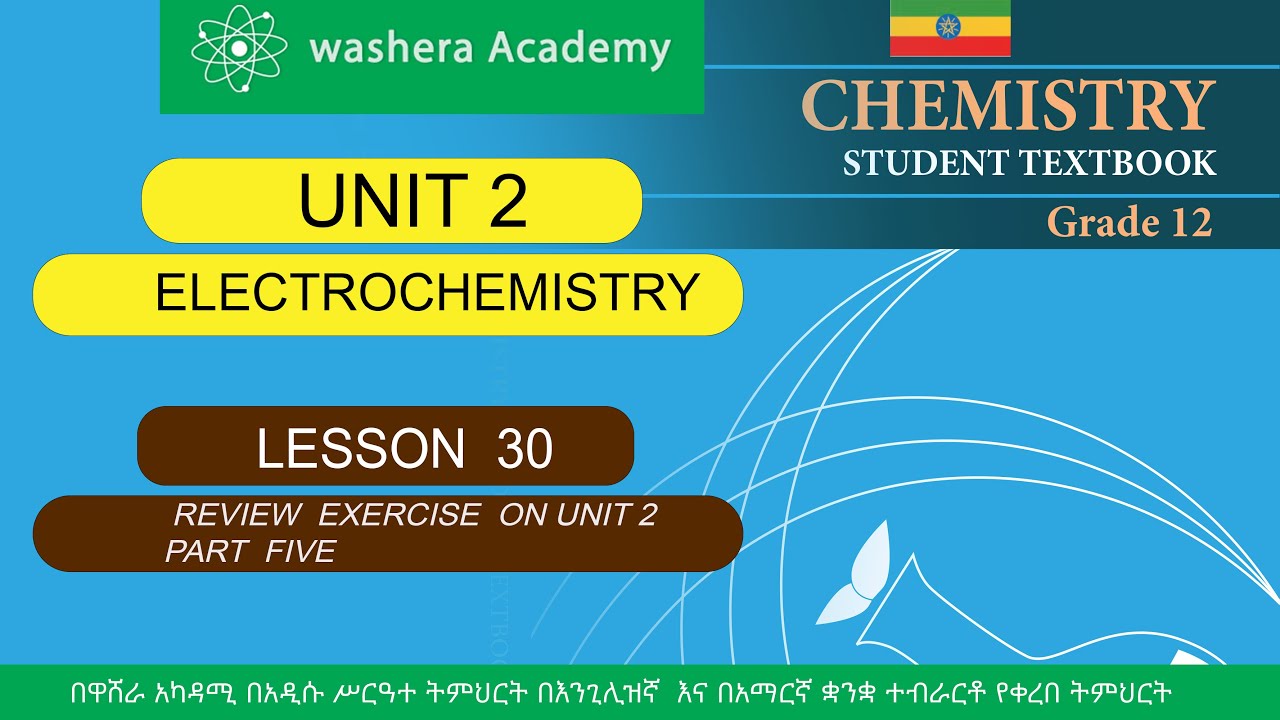 CHEMISTRY GRADE 12 UNIT 2 LESSON 30 REVIEW EXERCISES ON UNIT 2 PART ...