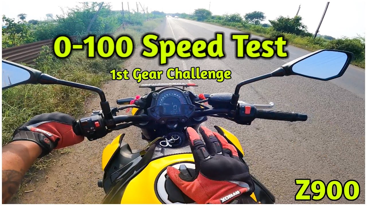 KAWASAKI Z900 1st gear top speed / Z900 0-100 km/h time /Z900 top speed ...