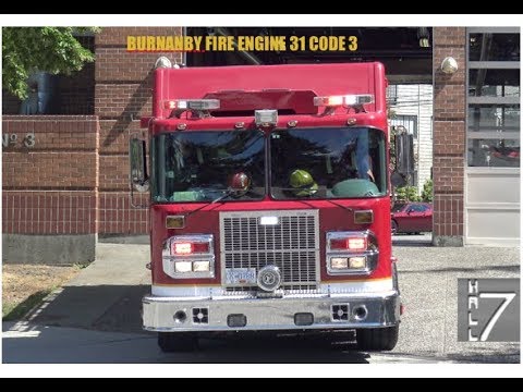Burnaby Fire Department - Engine 31 Responding - YouTube