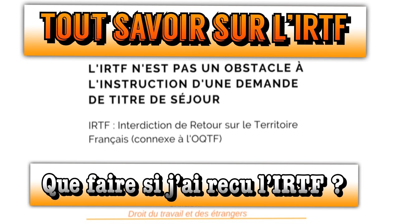 TOUT SAVOIR SUR L'IRTF - YouTube