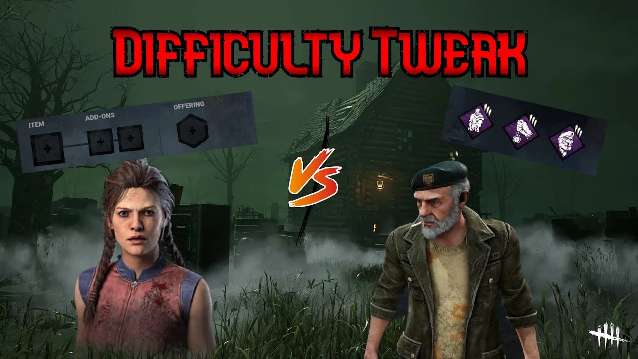 Dead By Daylight Survivor Difficulty Tweak | No Loudout Vs W/ Loudout - YouTube
