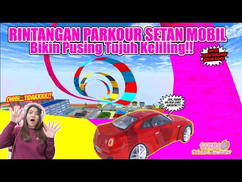 DEVIL CAR PARKOUR OBSTACLE!! MAKES YOU TURN OVER!! SAKURA SCHOOL SIMULATOR - PART 405