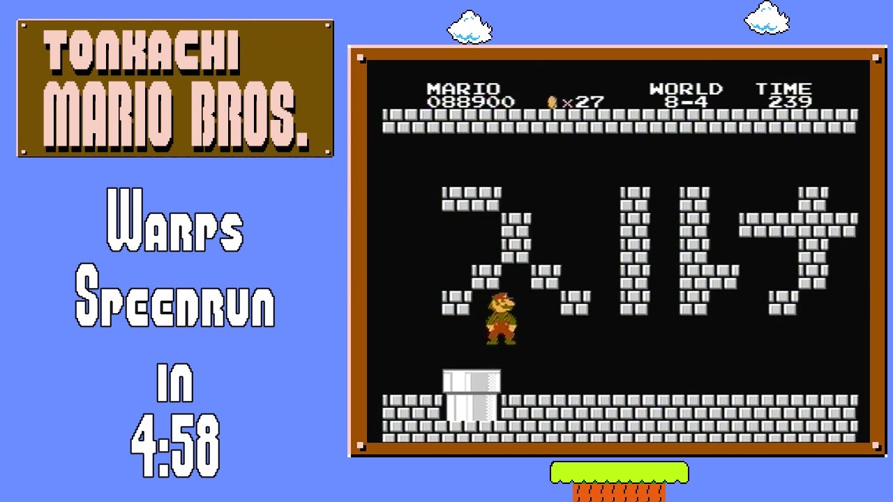 (4:58) Tonkachi Mario Warps Speedrun *Former World Record* - YouTube