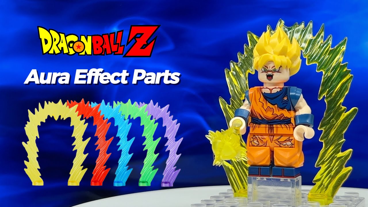 Unofficial LEGO Dragon Ball Minifigures Aura Effect Parts | Goku ...