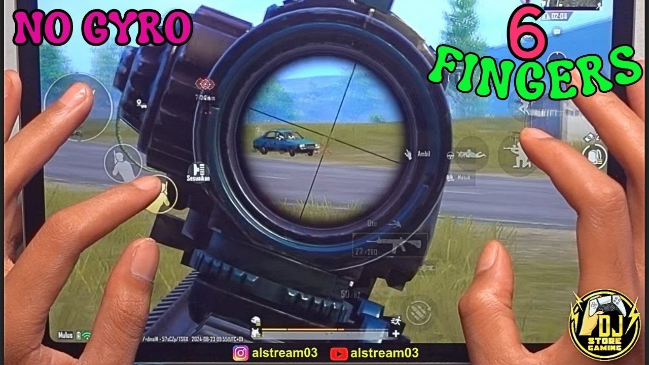 MOMENT PALING SUSAH SAAT SOLO VS SQUAD‼️ HANDCAM 6 JARI NO GYRO | IPAD ...