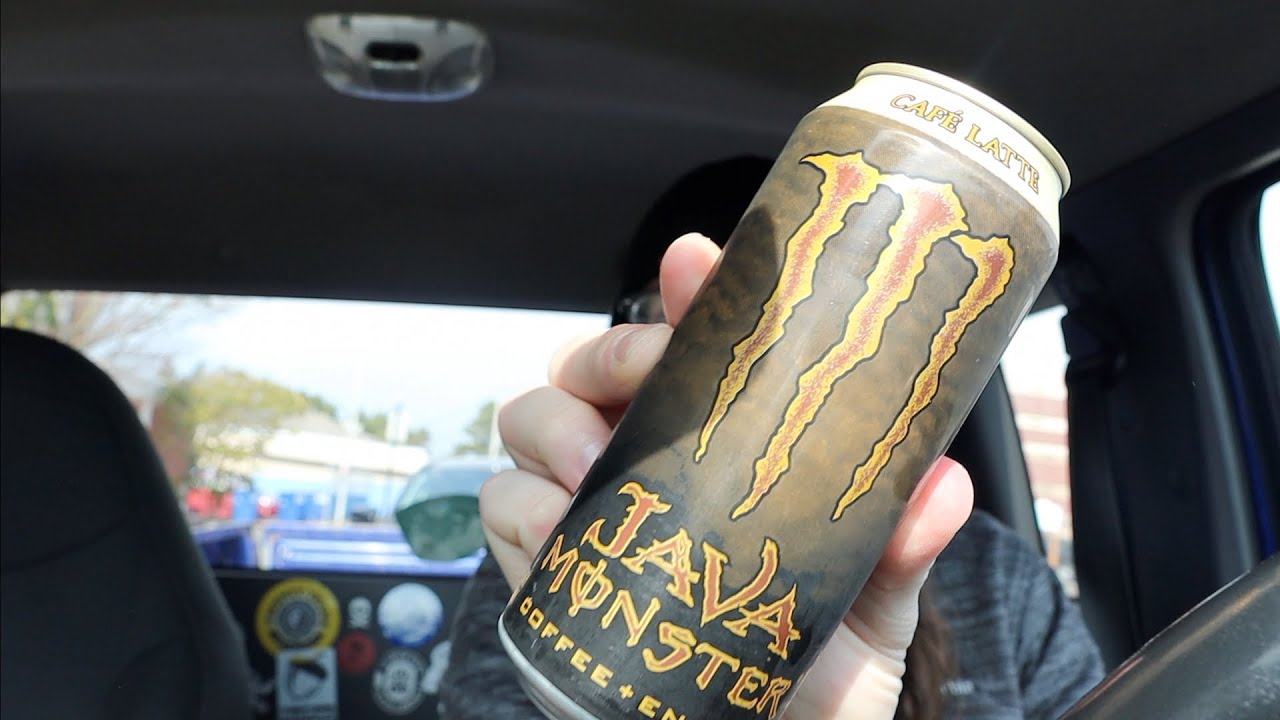 New café latte Java monster coffee plus energy review - YouTube