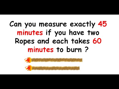 Tricky Burning Rope Riddle|| Google Interview Riddle || Can You measure ...