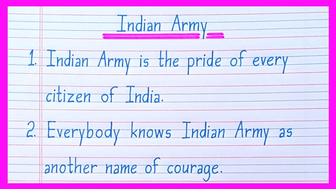 10 Lines On Indian Army in English | Essay On Indian Army | Indian Army ...