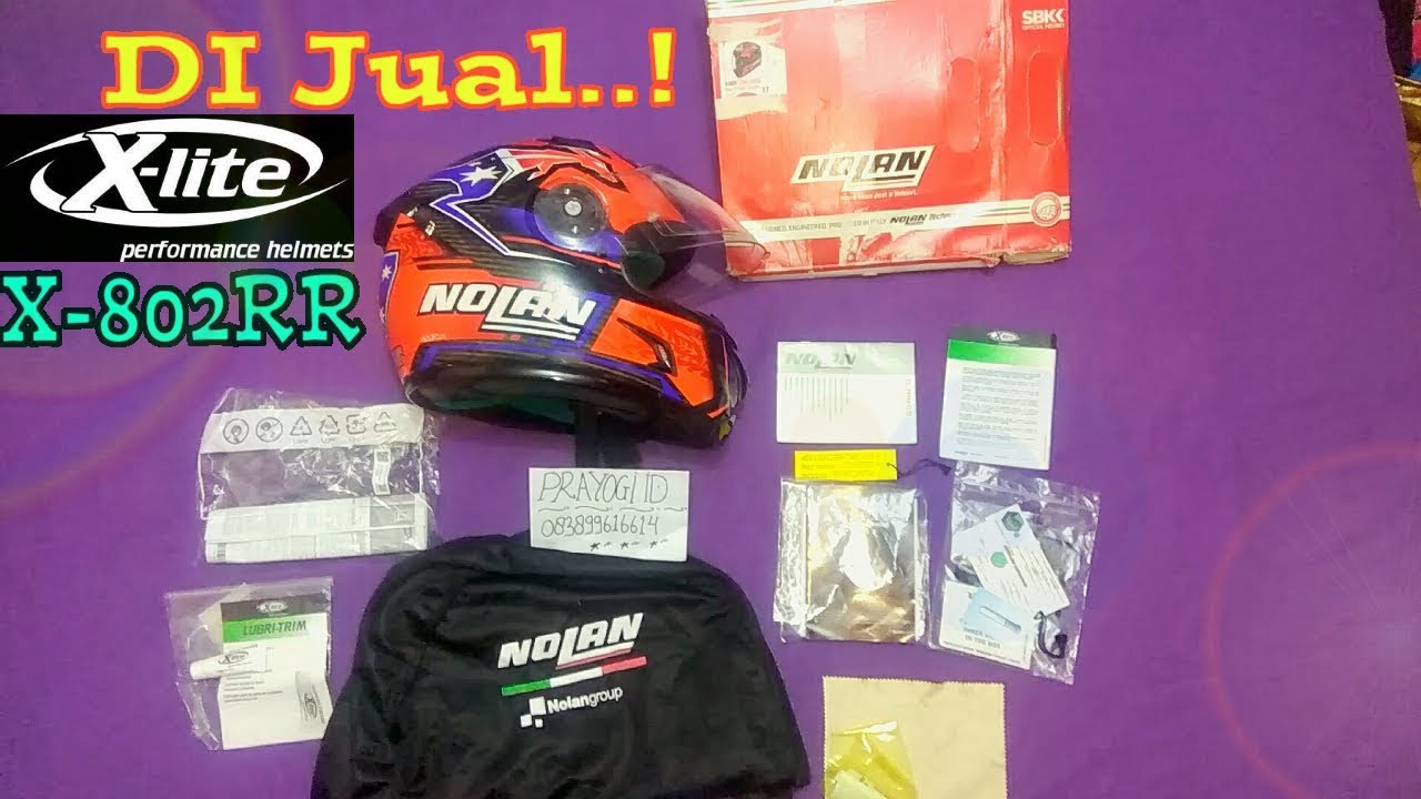 JUAL.! HELM NOLAN/XLITE X-802RR ULTRA CARBON CASEY STONNER JOSSS BOS QU ...