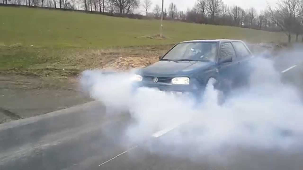 vw golf mk3 gt tdi burnout - YouTube