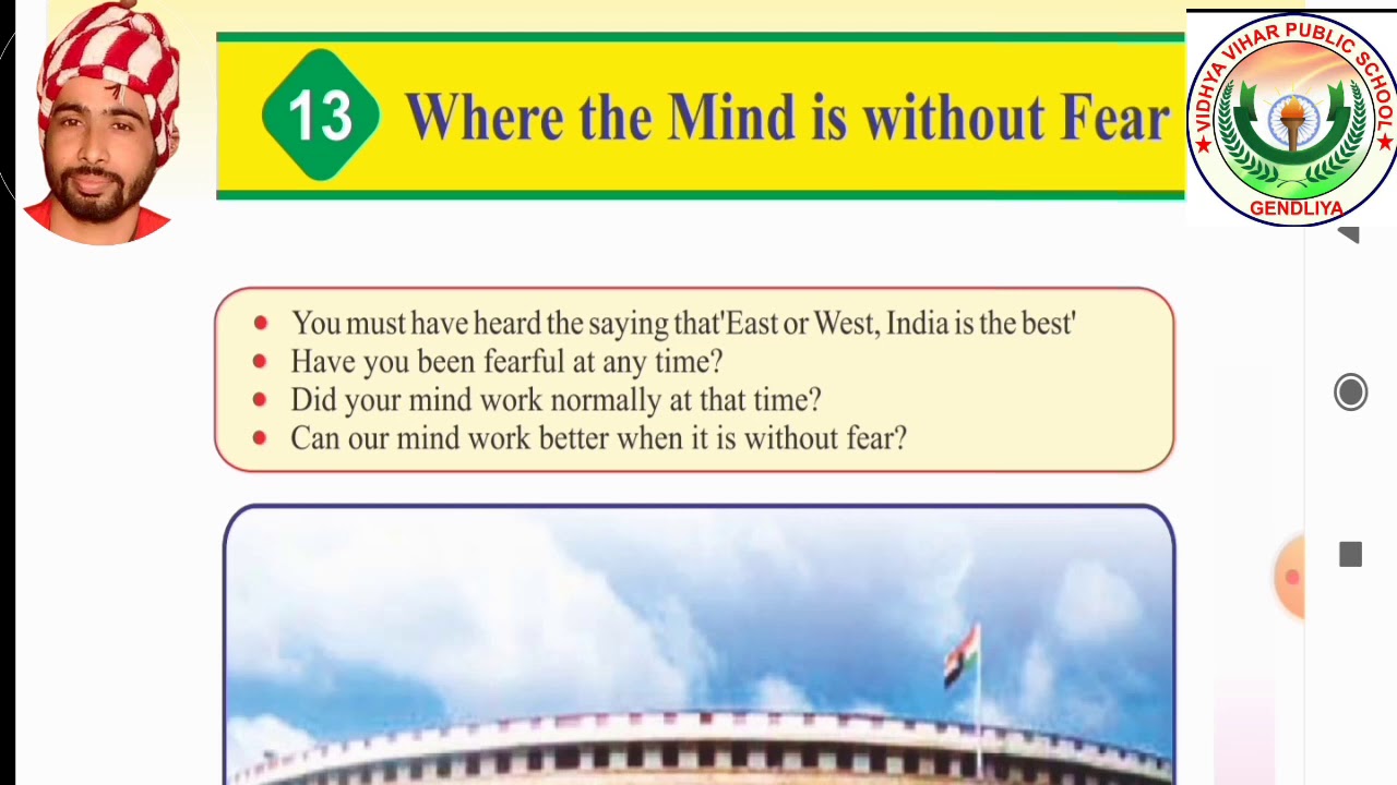 Where the mind is without fear poem by Rabindranath Thakur. - YouTube
