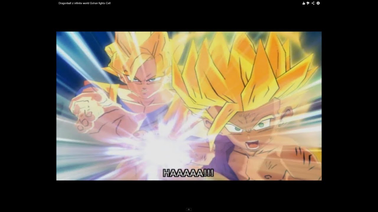 Dragonball Z infinite world Gohan fights Cell - YouTube