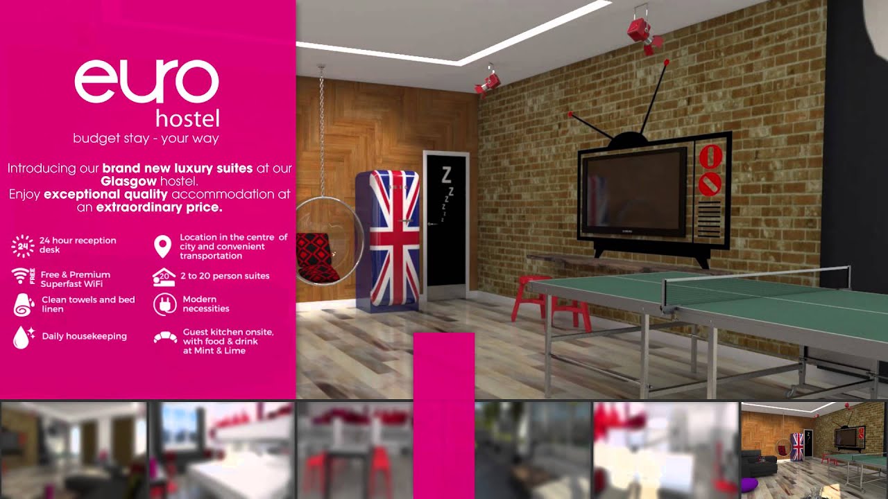Euro Hostel Glasgow Suites - YouTube