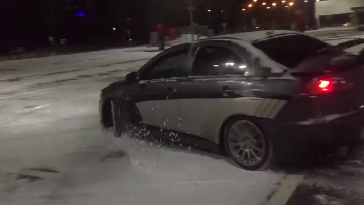 Evo X Snow Drift [1080p 60fps] - YouTube