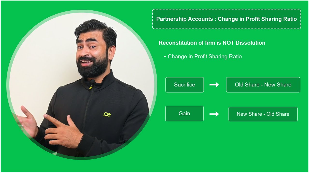Partnership | Change in Profit Sharing Ratio | Gaining Ratio ...