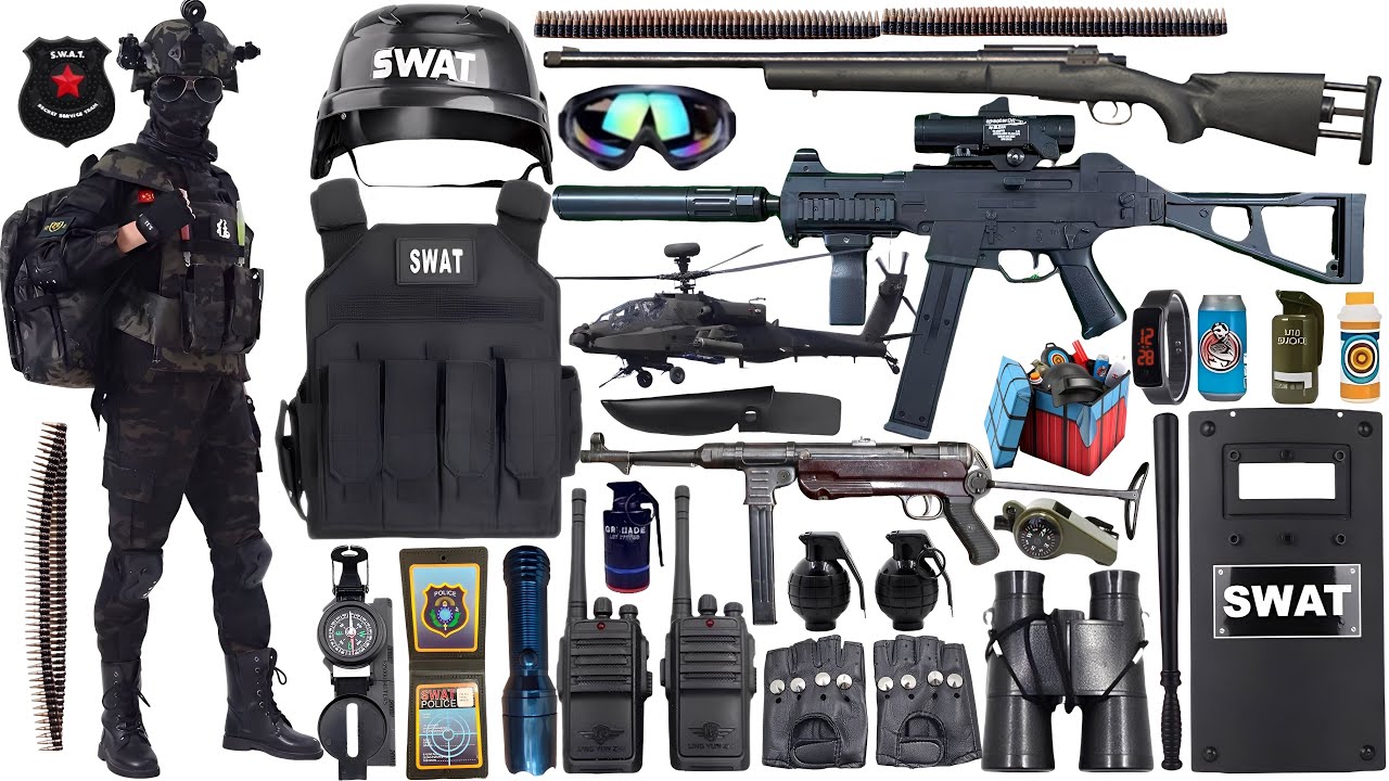 Special police weapon toy set unboxing, Ump45 submachine gun,Desert ...