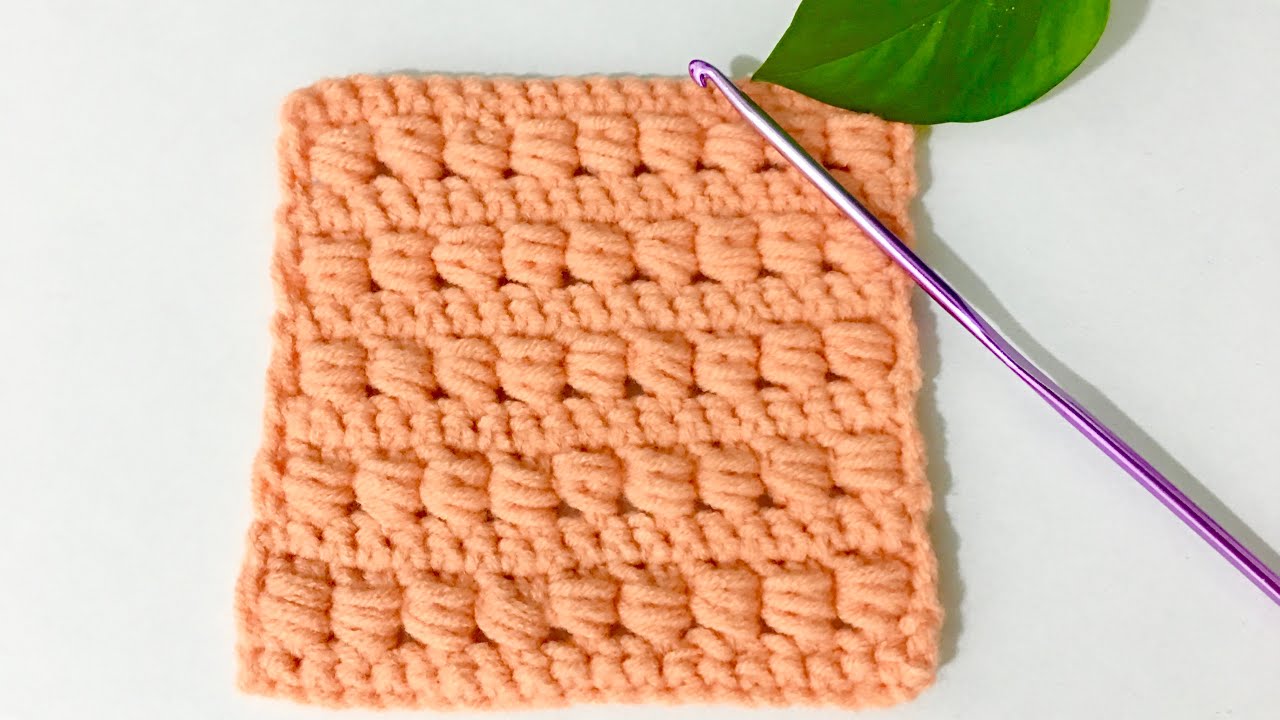 #15 🧶Amazing crochet stitch! Beautiful texture for any project - YouTube