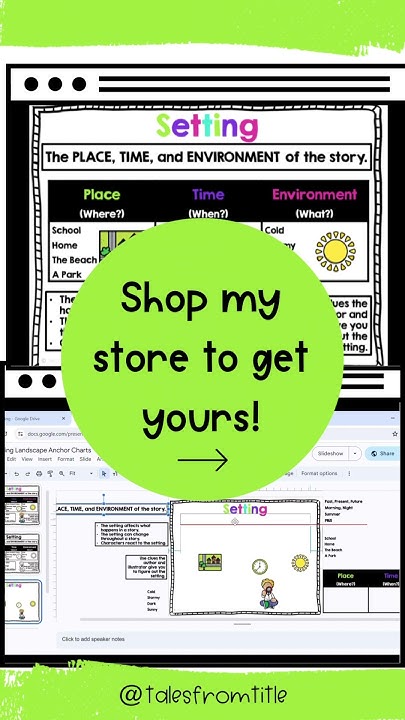 Anchor Charts for Teaching the Elements of Setting - YouTube