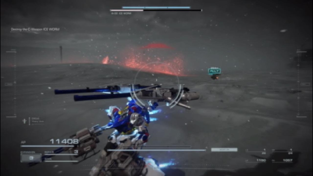 armored core 6 s rank destroy the ice worm - YouTube