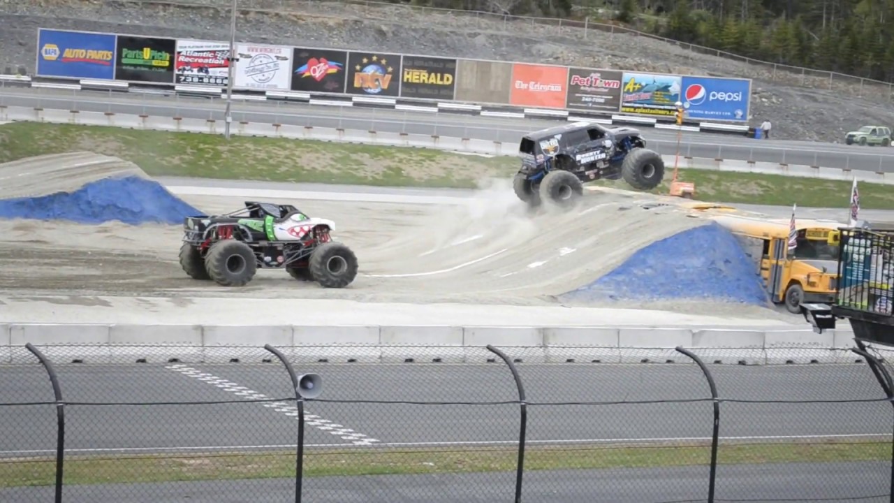 Monster Truck Show At The Race Track - YouTube