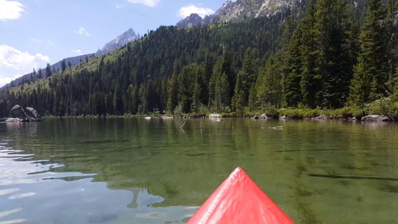 Canoeing on String Lake at Grand Teton National Park in Wyoming - YouTube
