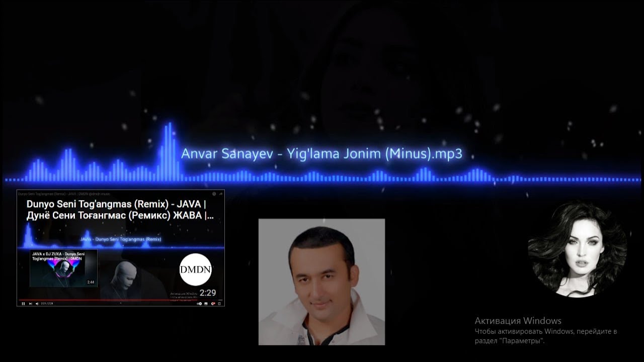 Anvar Sanayev - Yig'lama jonim Minus karaoke version @dmdn_music - YouTube