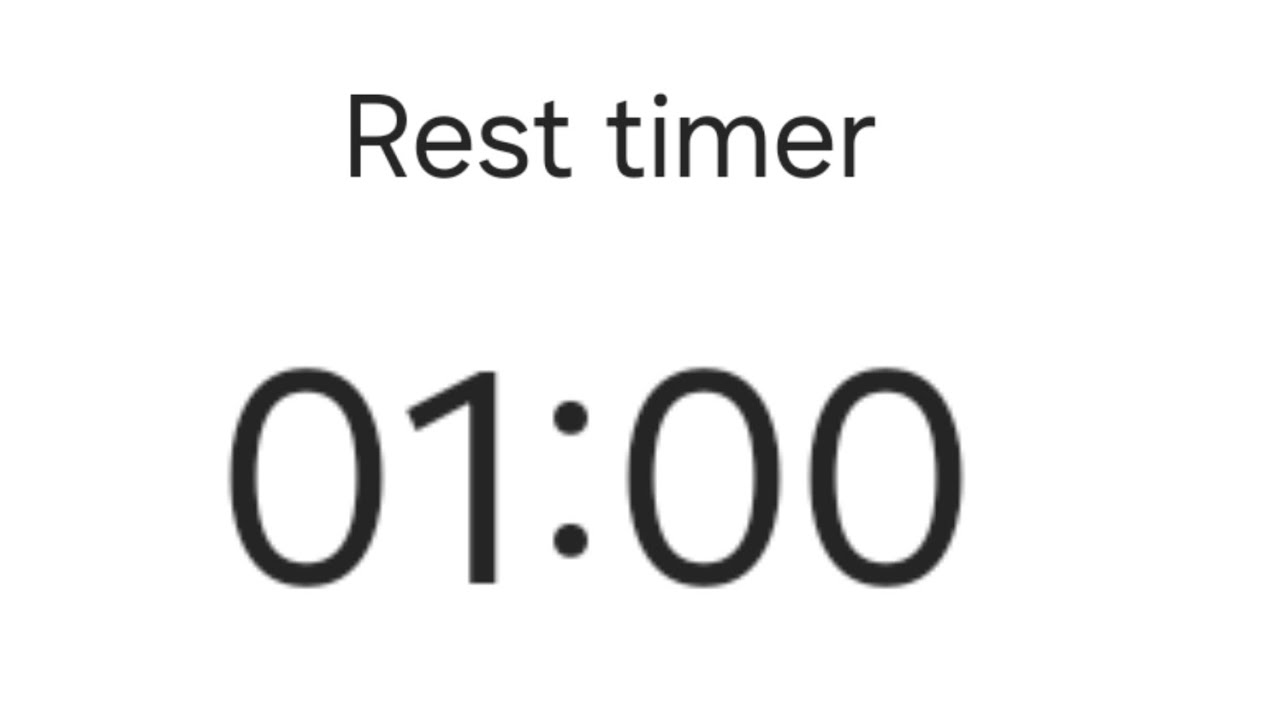 1 Minute workout rest Timer| with beep at End| no Music| Gym timer ...