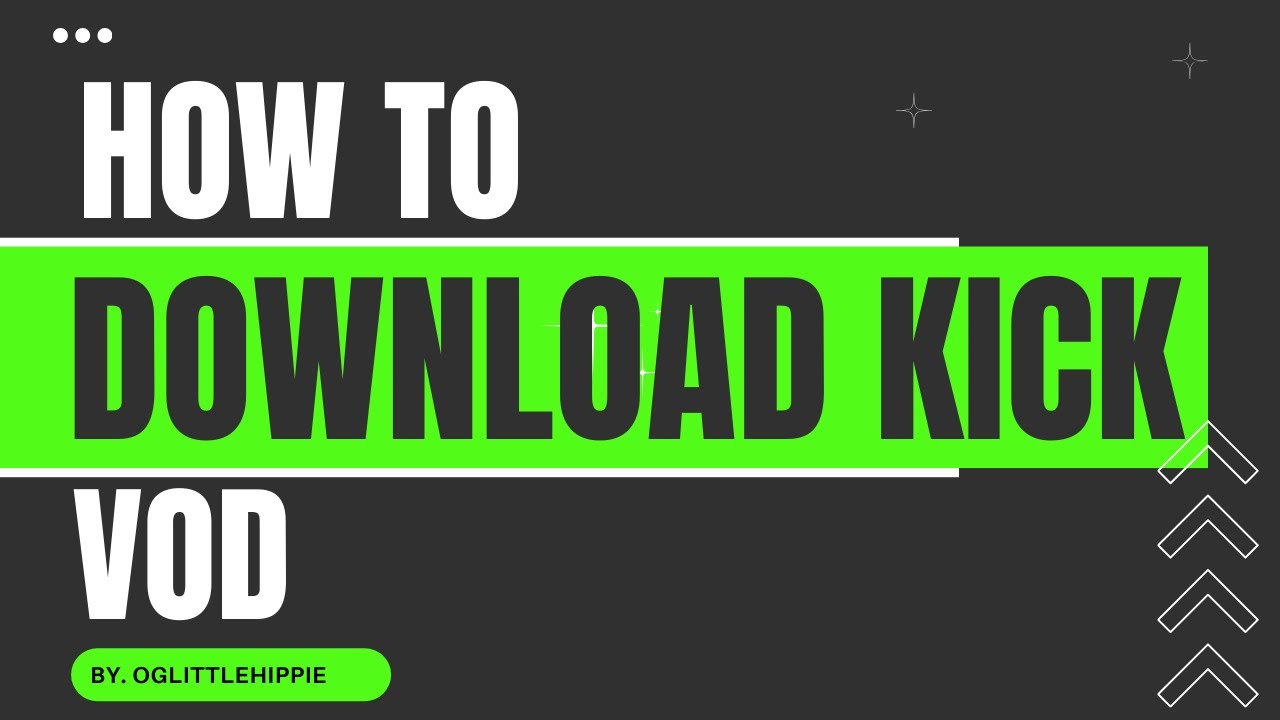 HOW TO DOWNLOAD KICK VODS! *FAST AND SIMPLE* - YouTube