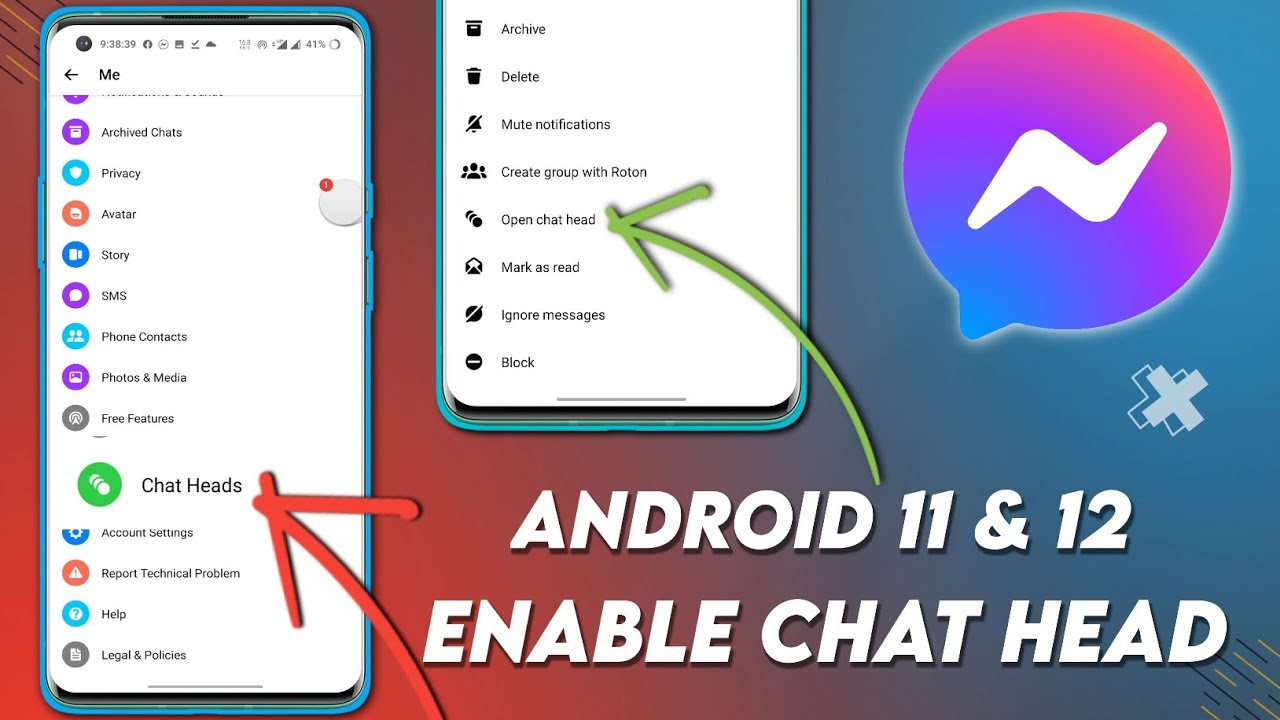 Messenger Bullbe Replace Chat head || HoW To Enable Chat Head On ...
