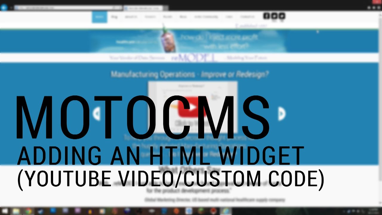 Moto CMS - Adding an HTML Widget (For YouTube Video/Custom Codes) - YouTube Moto CMS - Adding an HTML Widget (For YouTube Video/Custom Codes) - YouTube