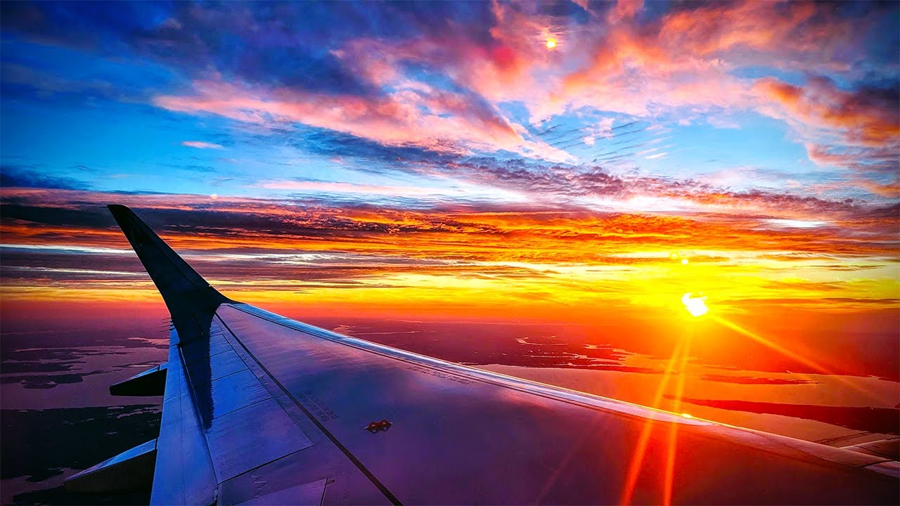 Frontier 1243 Airbus A320neo STUNNING Sunrise Departure From BWI ...