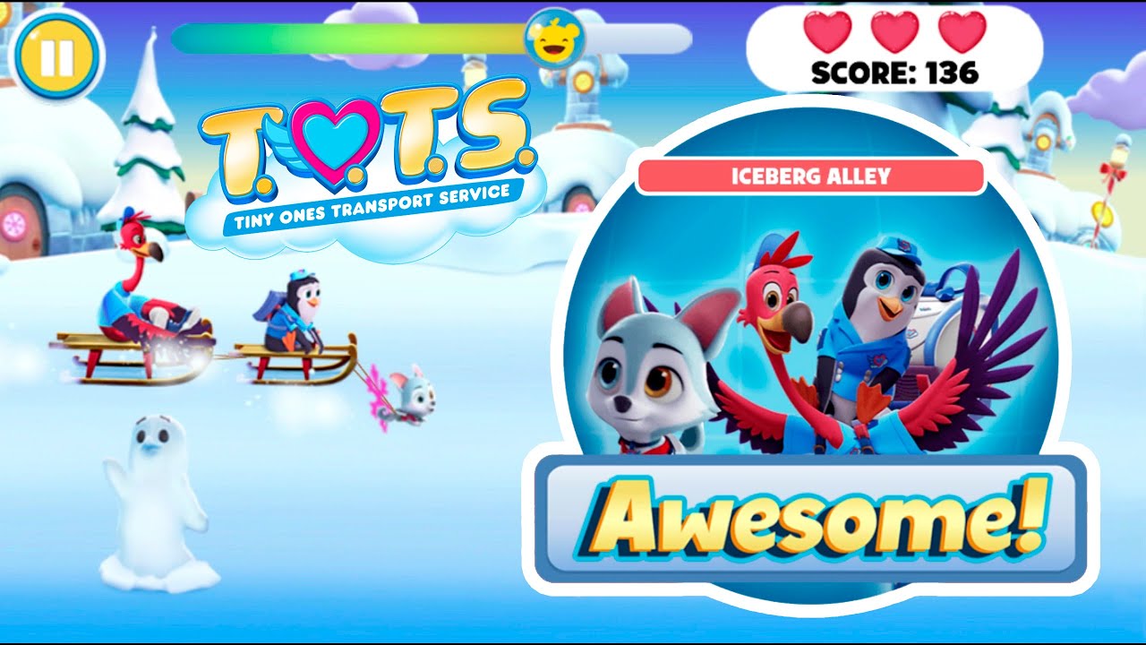 TOTS: Tiny ones Transport Service - Ride a sleigh and find the keys - Games for Kids - YouTube