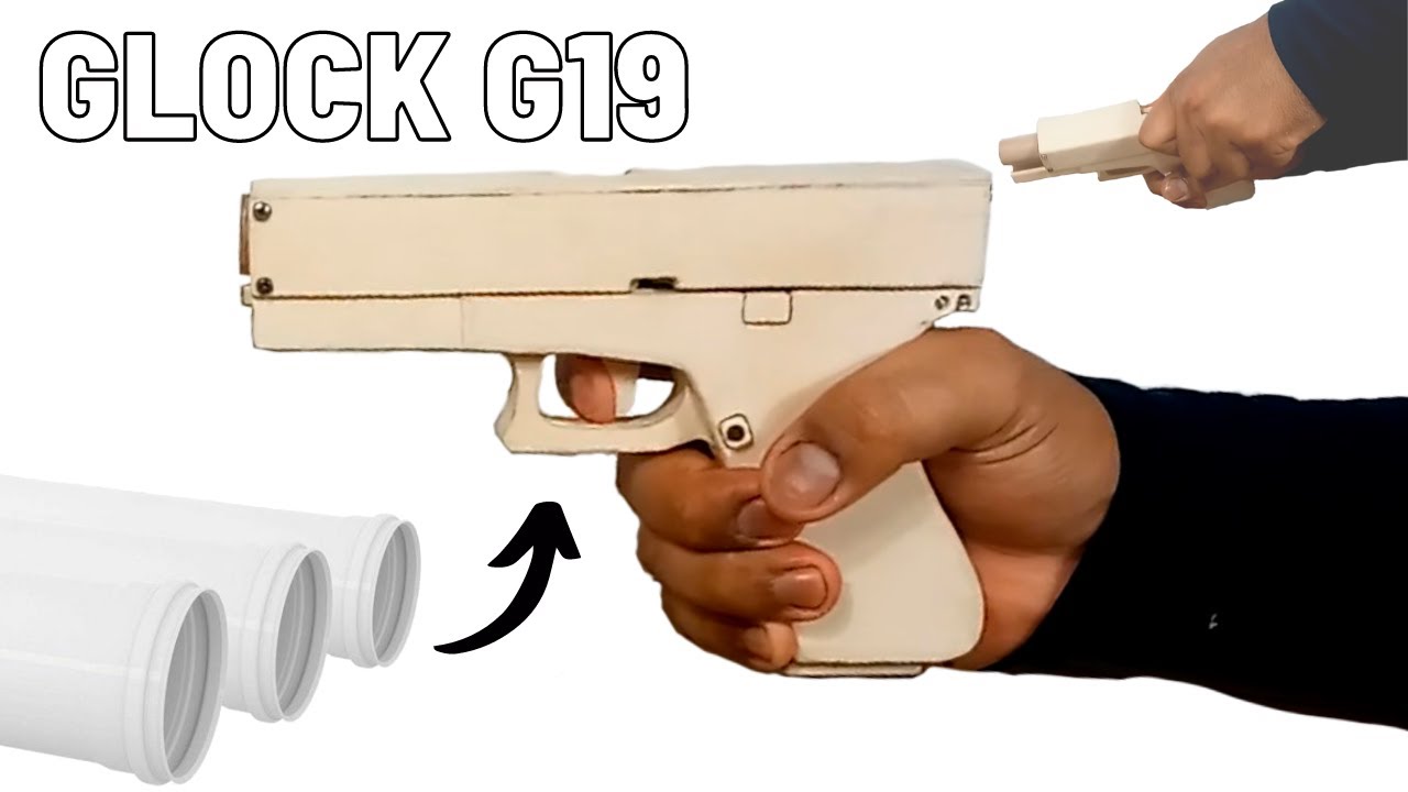 Glock Airsoft em PVC - Faça você mesmo (DIY) [How To Make Cardboard Gun ...