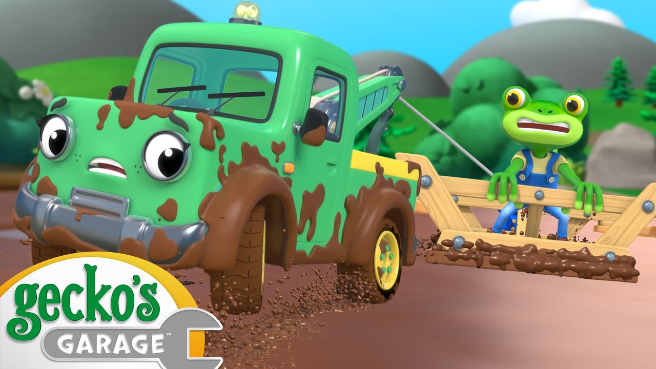 Muddy Rescue Mission | Gecko's Garage | Trucks For Children | Cartoons ...