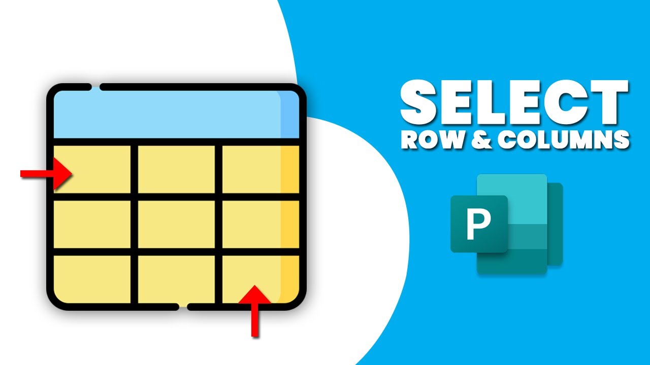 How To Select Row And Column In Publisher Table YouTube How To Select Row And Column In Publisher Table YouTube