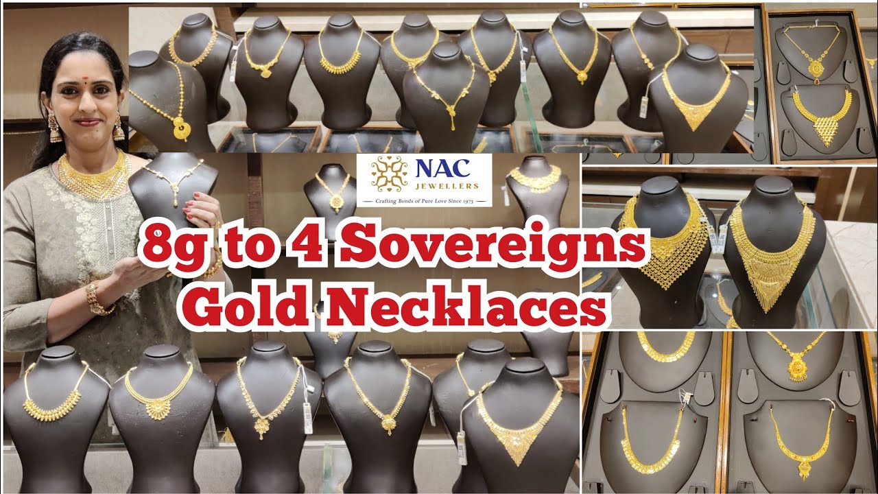 8g to 4 Sovereigns Gold Necklace| NAC Jewellers Light Weight Gold ...