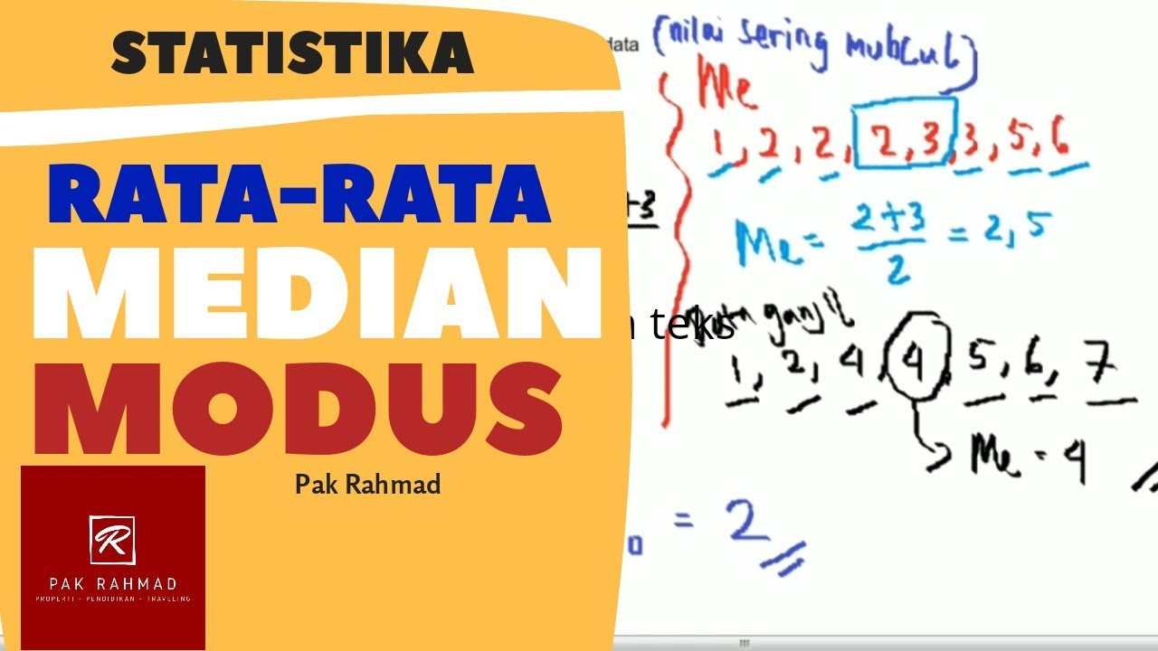 Cara Mencari Rata-Rata Median Modus - Data Tunggal Matematika SMA - YouTube