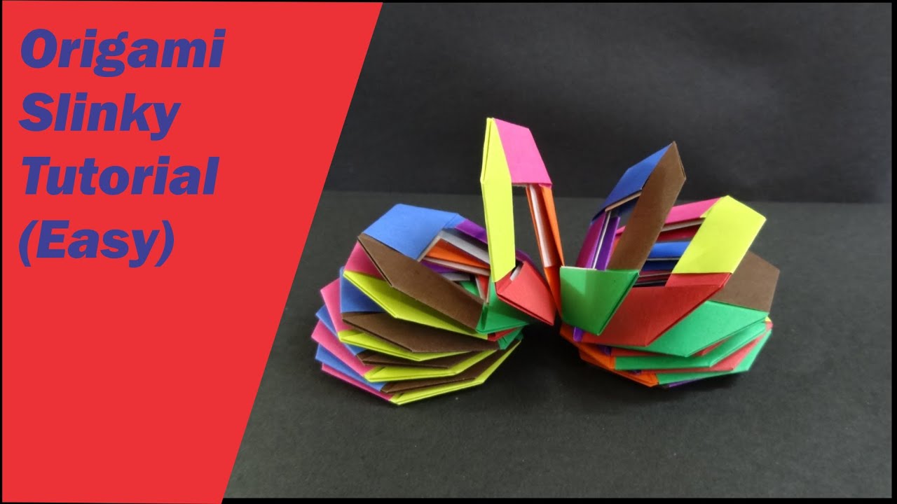 Origami Slinky Tutorial Easy - YouTube