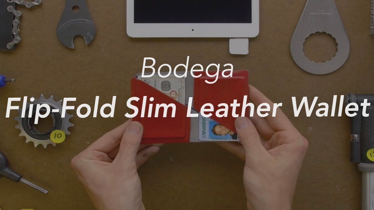 Bodega Flip-Fold Slim Leather Wallet - YouTube