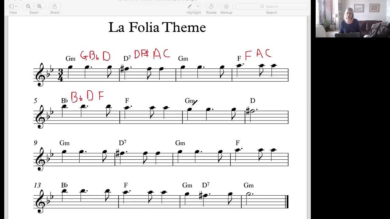 composing your own variation on the La Folia Theme - YouTube