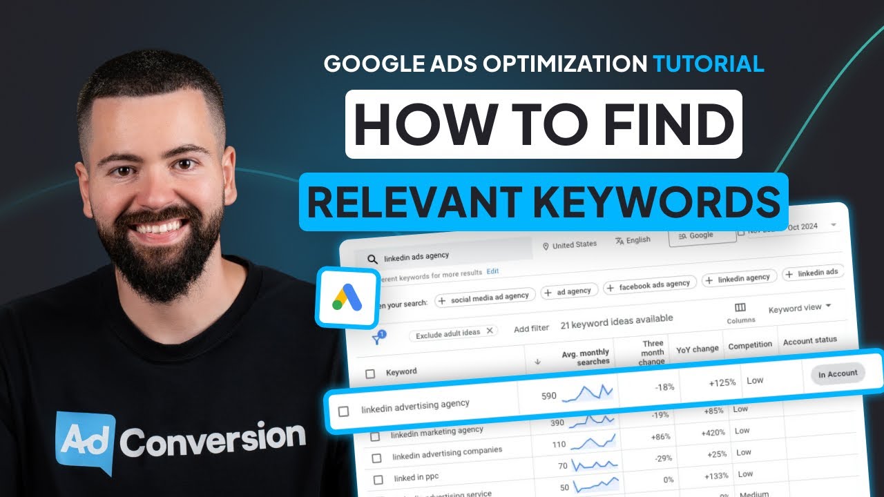 How to Find Relevant Keywords to Add To Your Google Ads Campaigns - YouTube